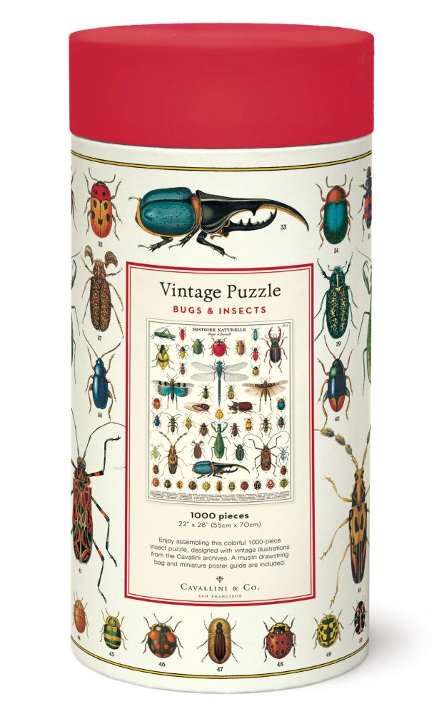 Cavallini Bugs & Insects 1000 Piece Puzzle | My Country Escape ...