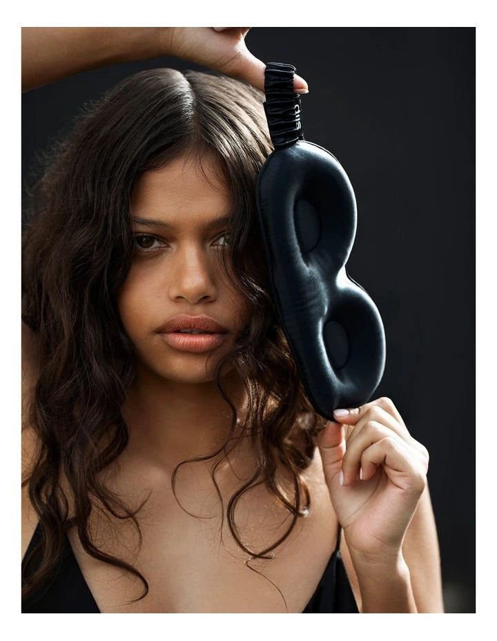 Pure Silk Contour Sleep Mask Black | Slip | My Country Escape ...