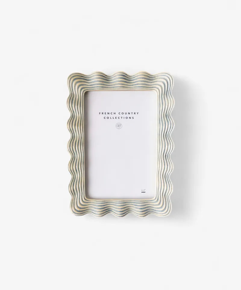 Sophia Waves Photo Frame 4x6 | Blue & Cream Decorative Frame ...